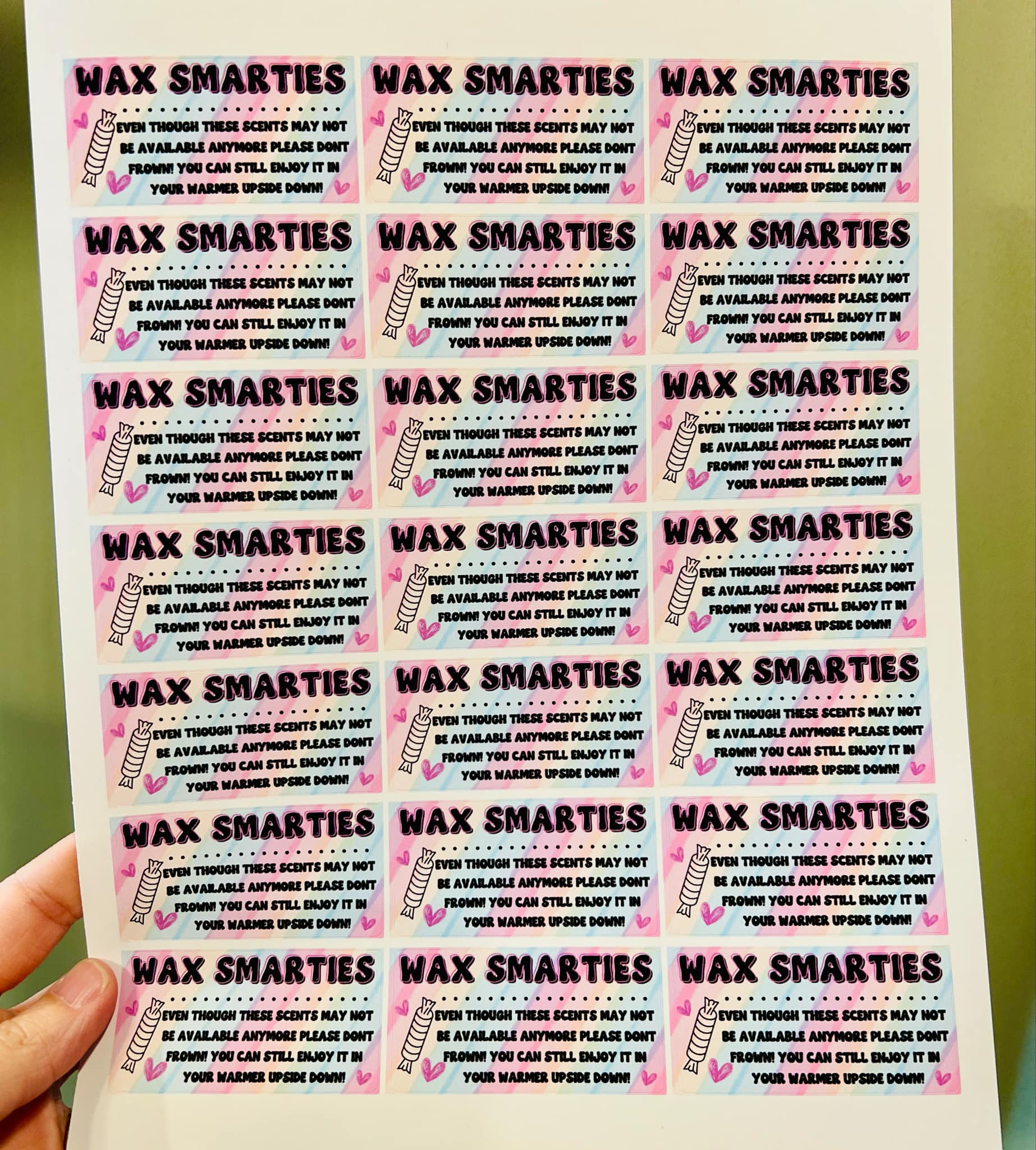 Wax Smarties Stickers – Creations By Brittney